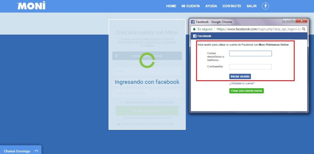 Paso a paso registro con tu Facebook desde la web. - Blog Moni Préstamos